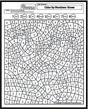 Color by Number Horse